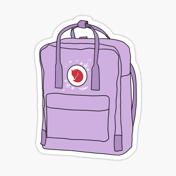 "Aesthetic Lavender Backpack" Sticker for Sale by basil-lime | Redbubble