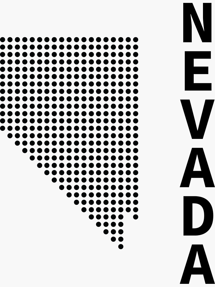"NEVADA DOT SILHOUETTE" Sticker for Sale by Mxdesign888 | Redbubble