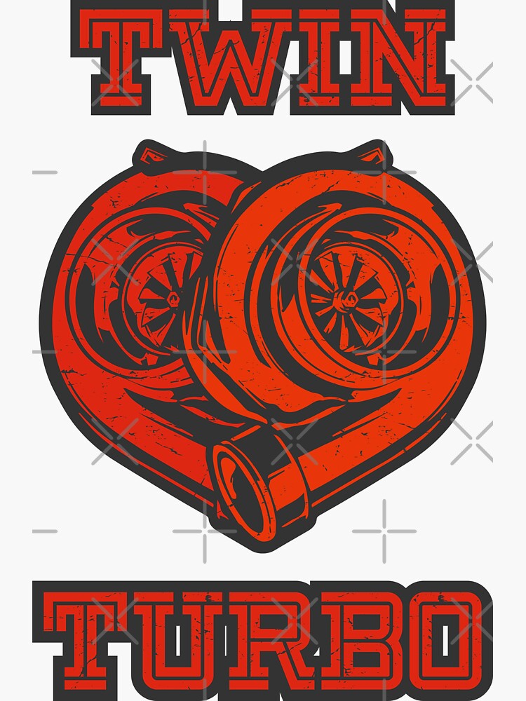 "Twin Turbocharger" Sticker for Sale by studio838 | Redbubble