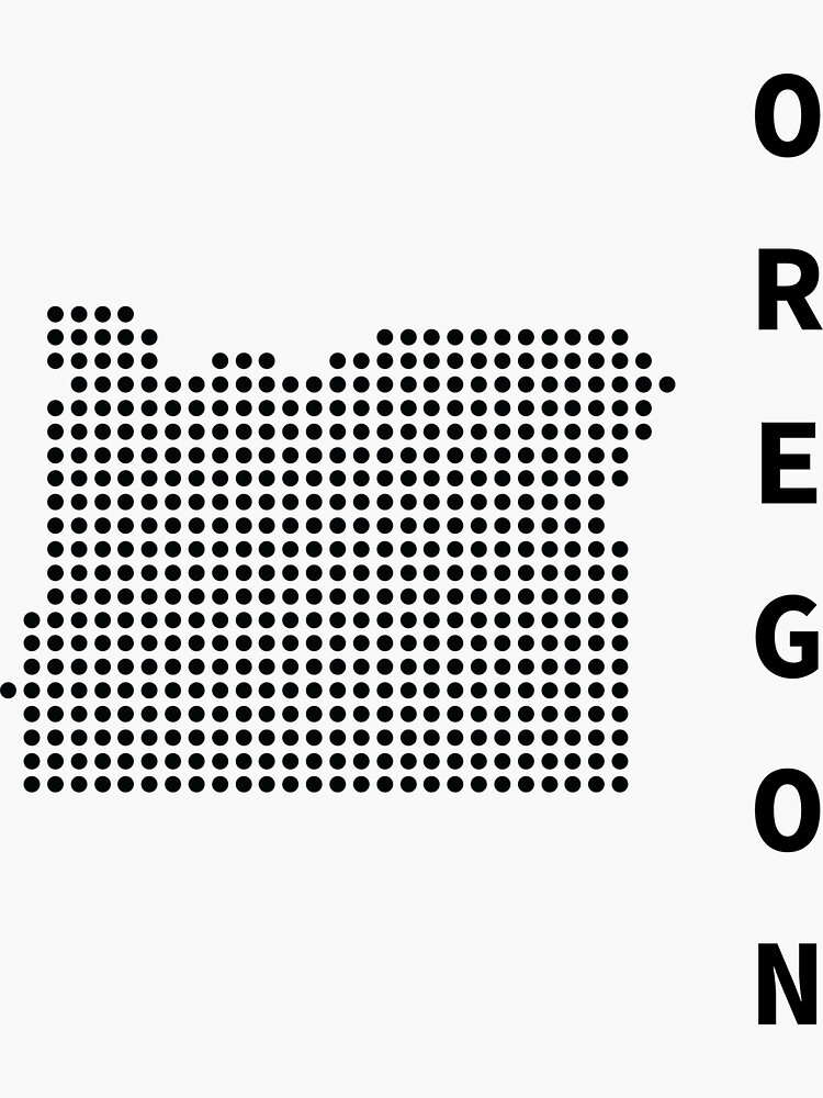 "OREGON DOT SILHOUETTE" Sticker by Mxdesign888 | Redbubble