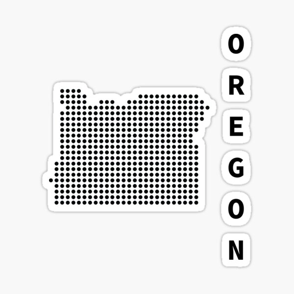 "OREGON DOT SILHOUETTE" Sticker by Mxdesign888 | Redbubble