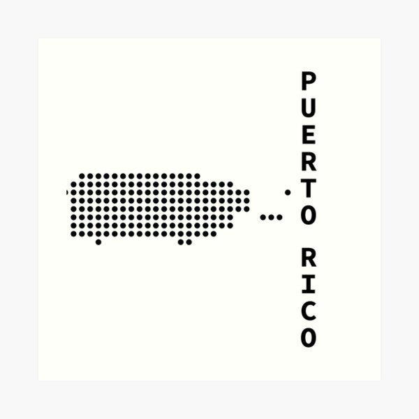 "PUERTO RICO DOT SILHOUETTE" Art Print for Sale by Mxdesign888 | Redbubble