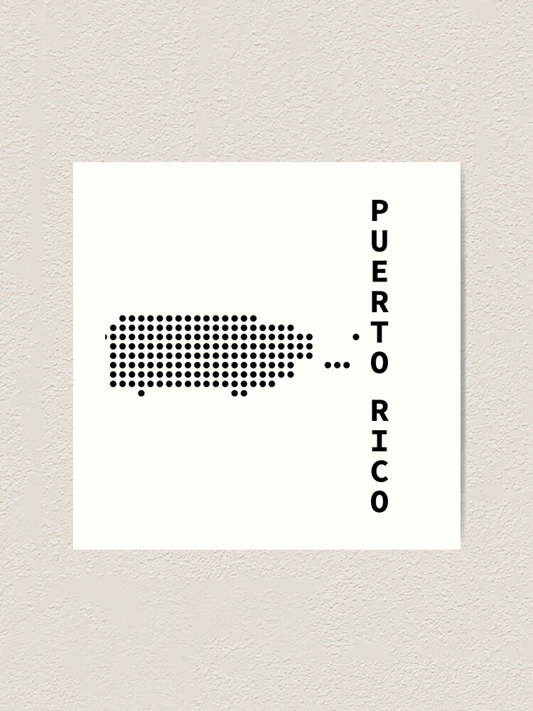 "PUERTO RICO DOT SILHOUETTE" Art Print for Sale by Mxdesign888 | Redbubble