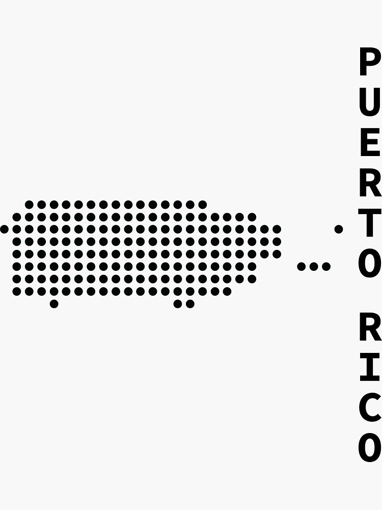 "PUERTO RICO DOT SILHOUETTE" Sticker for Sale by Mxdesign888 | Redbubble