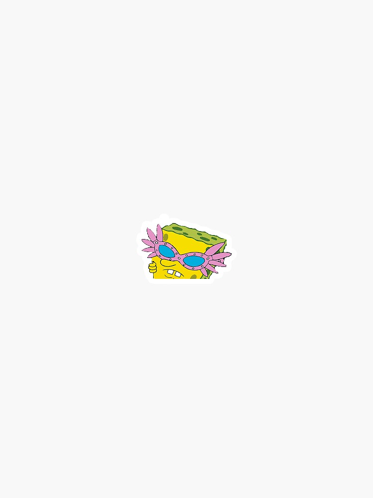 "Spongebob with Pink glasses vsco" Sticker by Sticker-studio | Redbubble