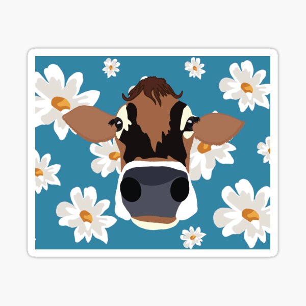 "Daisy Cow" Sticker by rmadisonc | Redbubble