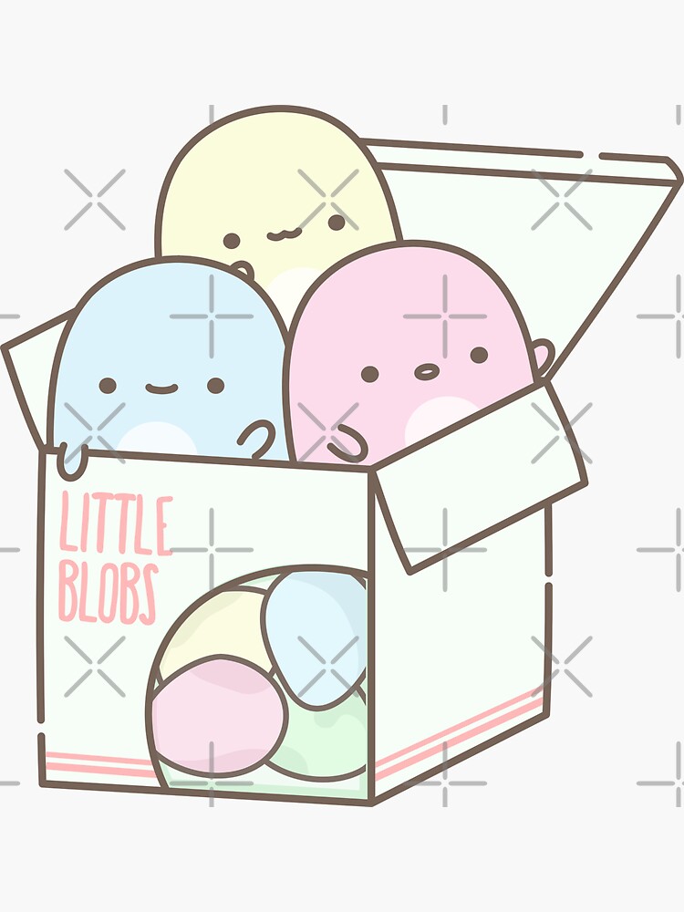 "Little Blobs: Box of Candy" Sticker for Sale by SnickerDoodleUS ...