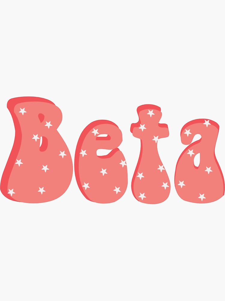 "Beta" Sticker by alexisgoldstein | Redbubble