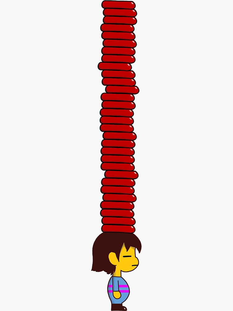 "Undertale Frisk with Hot Dogs" Sticker for Sale by LionWanderer ...