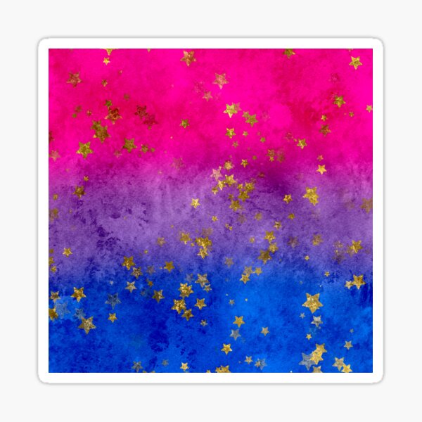 "Bisexual Pride Rainbow LGBTQ+ Flag Gradient Texture" Sticker for Sale ...