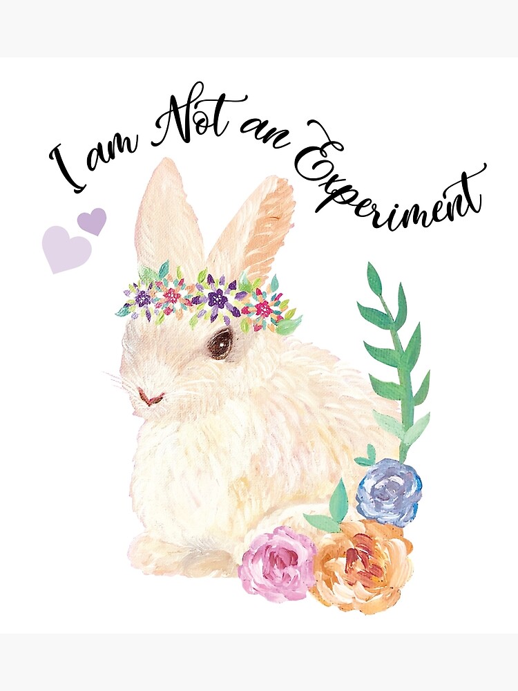 "I am Not an Experiment | Bunny Animal Testing" Poster by ...