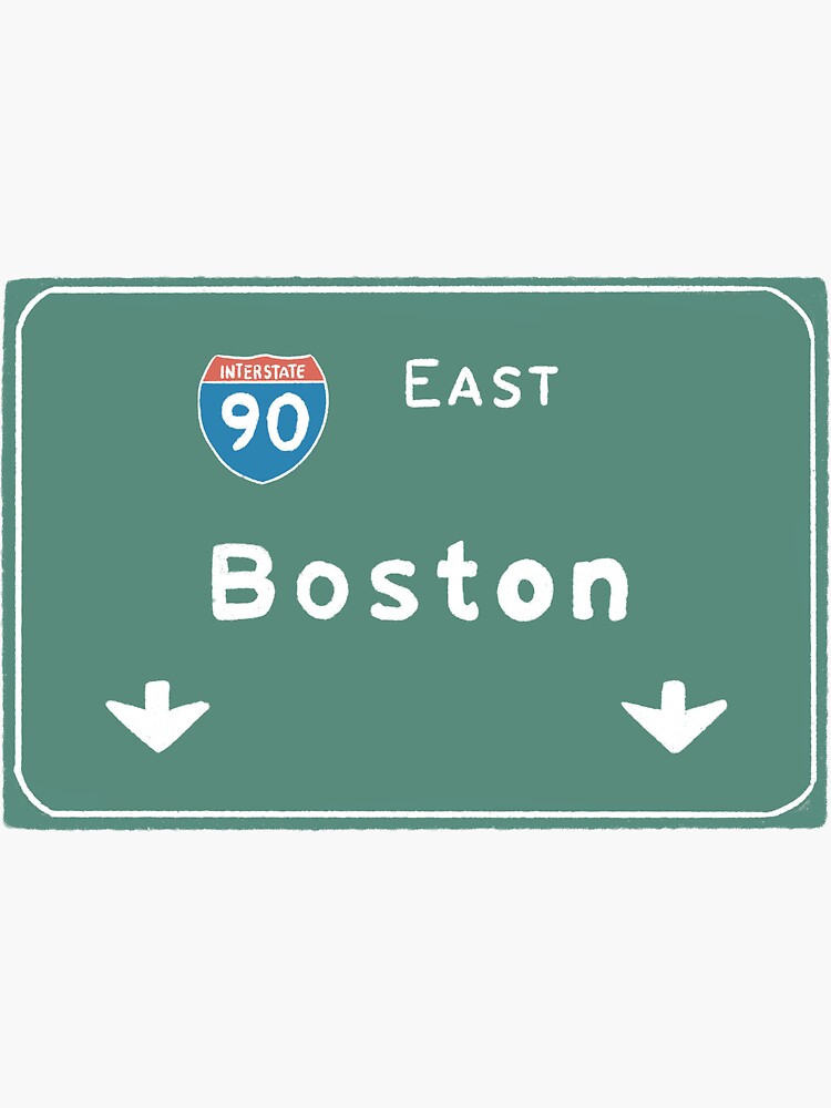 "Boston highway exit sign ||| whatthemichelle " Sticker for Sale by ...