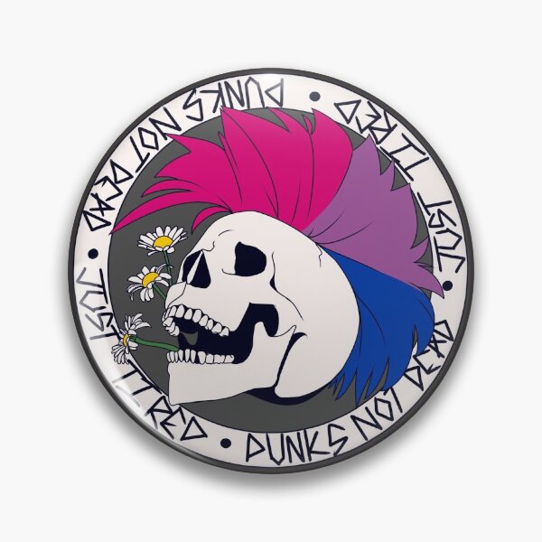 "Bisexual Punks Not Dead LGBTQ+" Pin for Sale by FateInInk | Redbubble