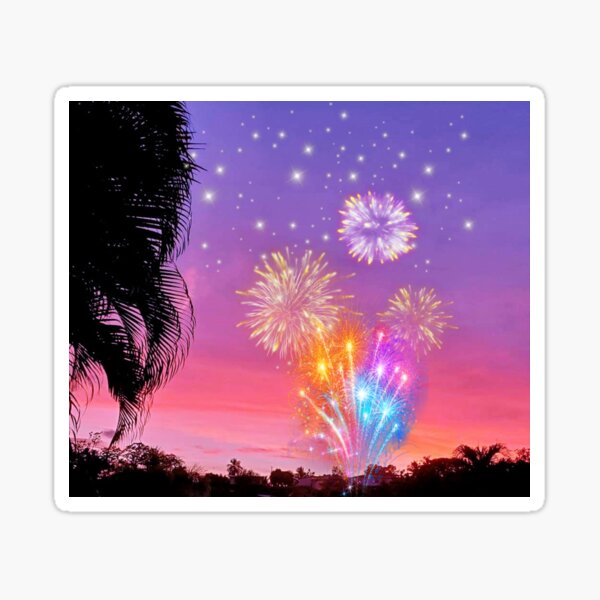 "Fire works " Sticker for Sale by luanntazz | Redbubble