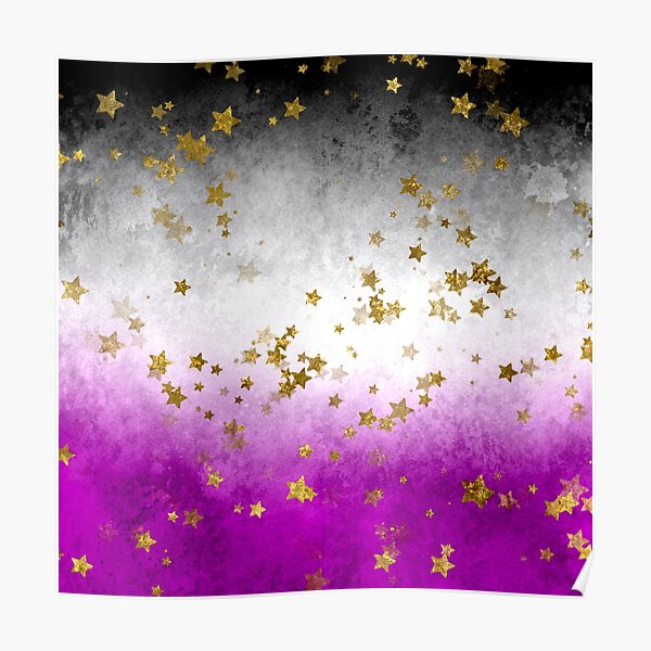 Póster «Orgullo asexual Rainbow LGBTQ + Flag Gradient Texture» de ...