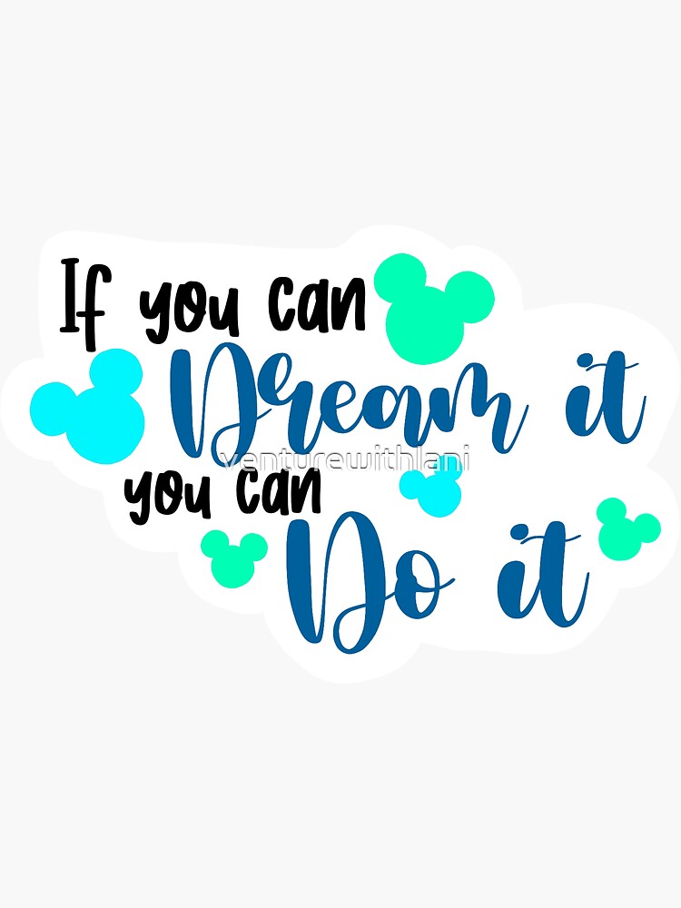 "Walt Disney Quote" Sticker for Sale by venturewithlani | Redbubble
