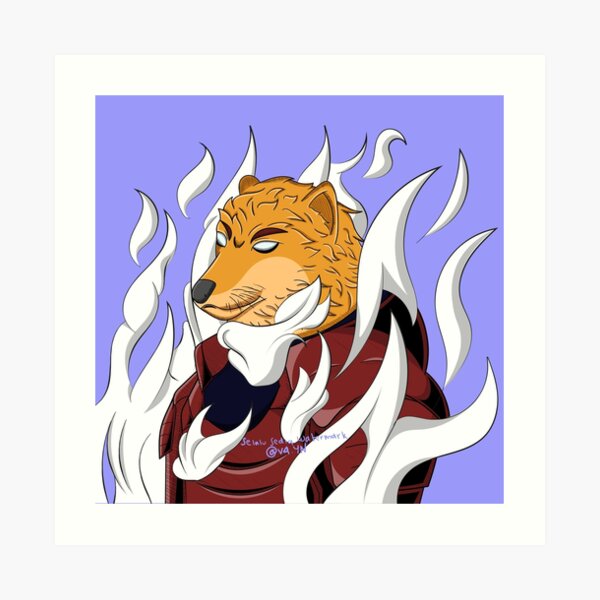 "Cheems Doge Samurai" Art Print by jo-v4yn | Redbubble