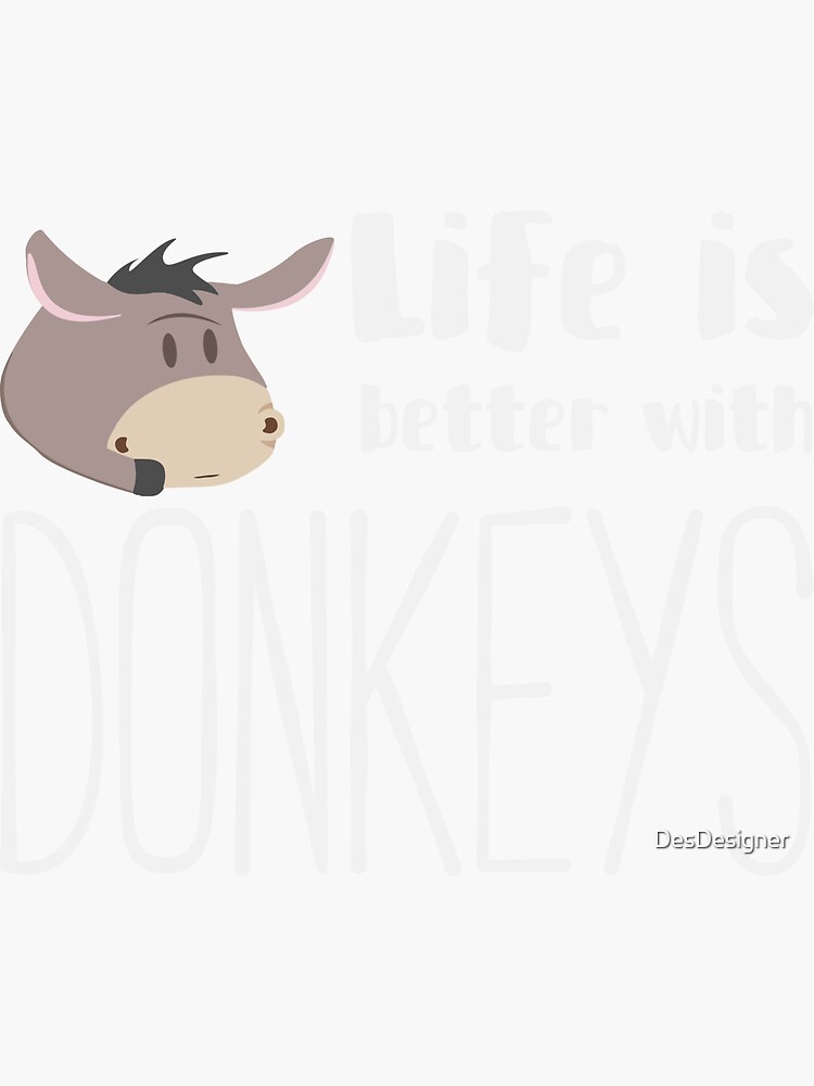 "Donkey Quote | Mule Life Mules Horse Donkeys Joke" Sticker for Sale by ...