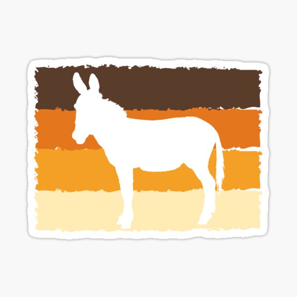 "Retro Donkey | Mule Mules Donkeys Horse Farmer" Sticker for Sale by ...