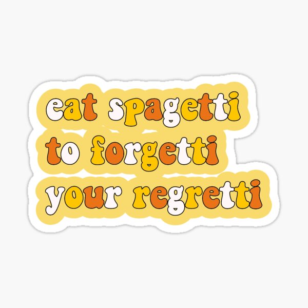 "eat spaghetti :)" Sticker by deetyamundra | Redbubble
