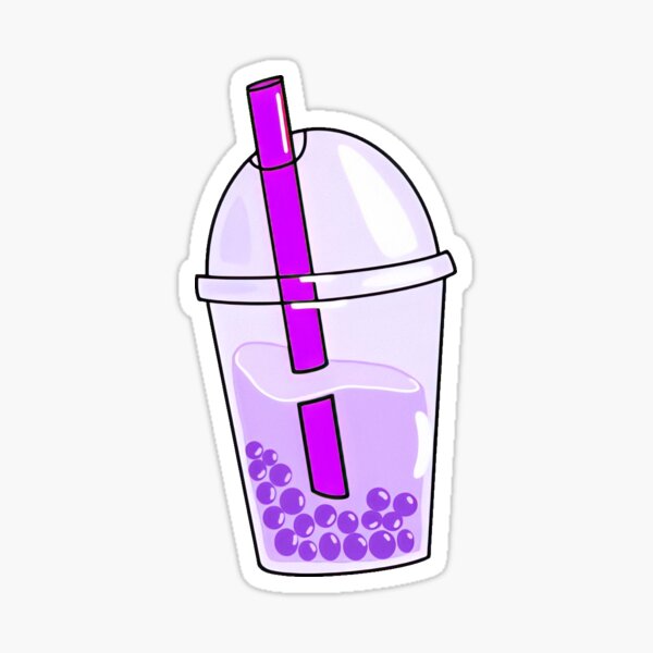"Purple Boba" Sticker by kissywara | Redbubble
