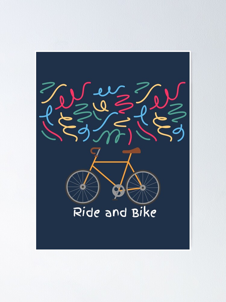 "RETRO RIDE & BIKE IN COLORS " Poster for Sale by cosyfur | Redbubble