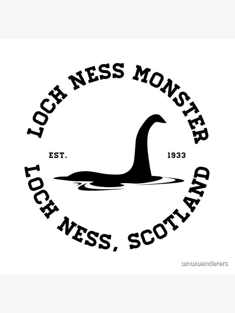 "Loch Ness Monster Varsity Logo Black Ver. " Art Print for Sale by ...