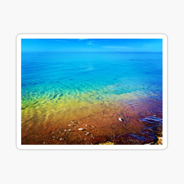 "Still, Calm, and Colorful Lake Superior, Minnesota" Sticker for Sale ...