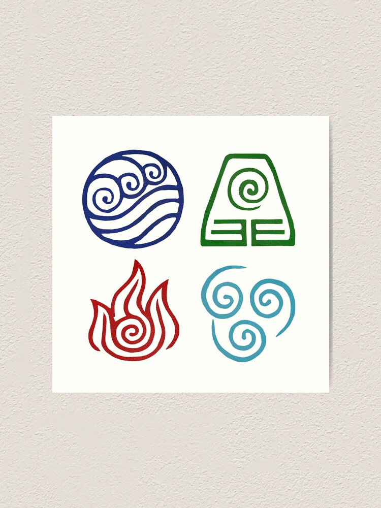 "ATLA, Four Elements" Art Print for Sale by rmpod | Redbubble