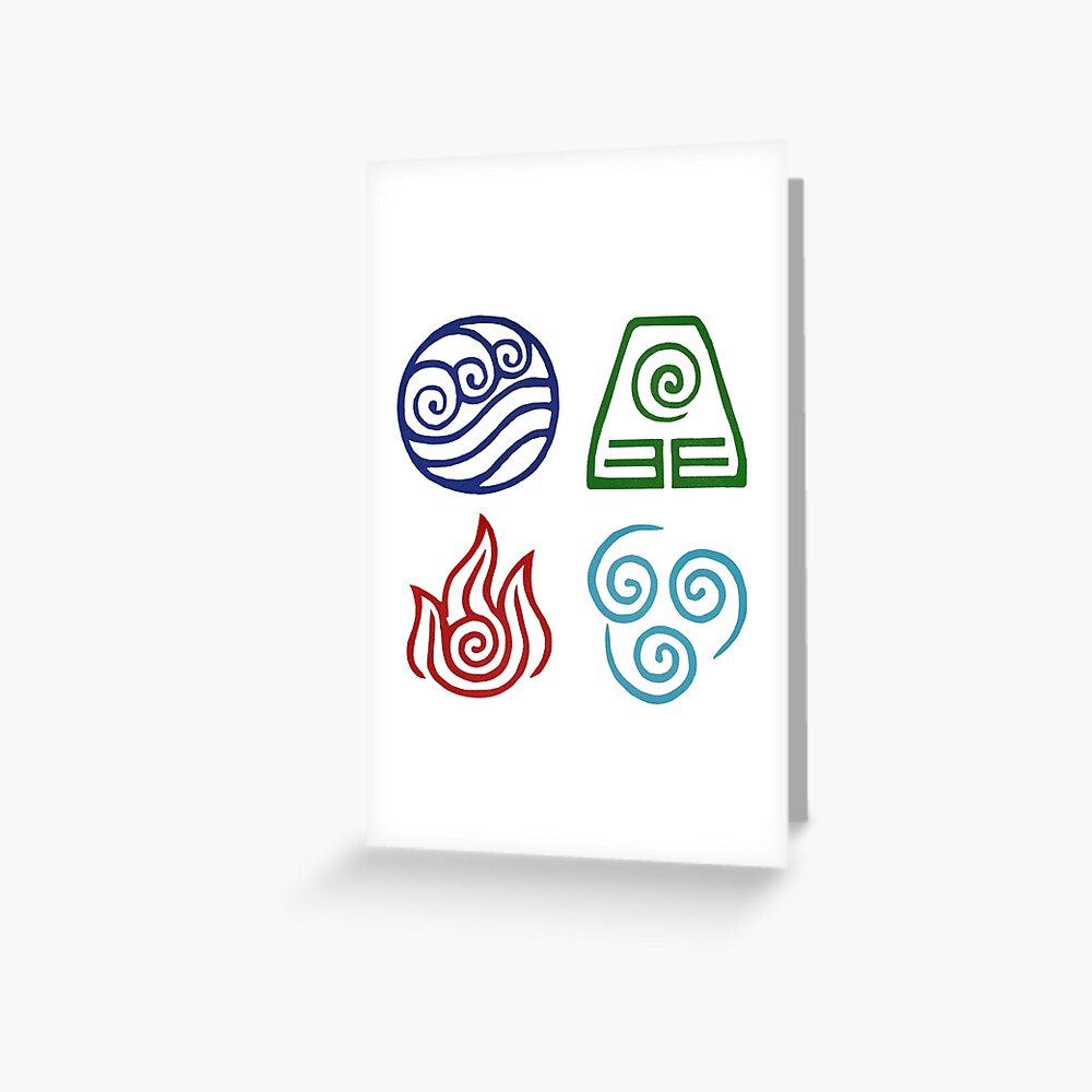 "ATLA, Four Elements" Greeting Card by rmpod | Redbubble