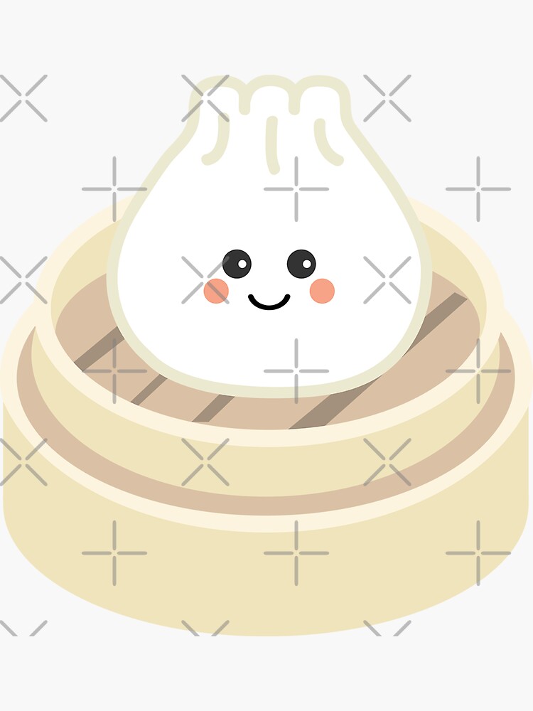 "Kawaii Cute Smiling Dumpling" Sticker for Sale by Thankyoupapers ...