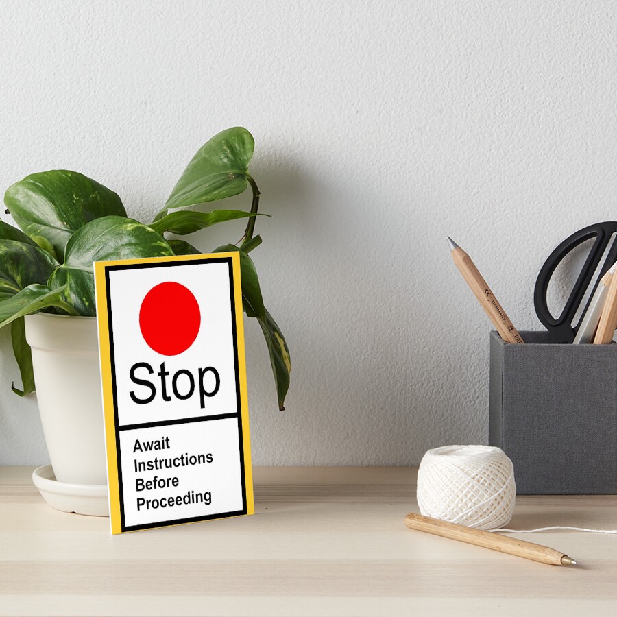 "BRITISH RAIL STOP SIGN" Art Board Print for Sale by CraigMatthews ...