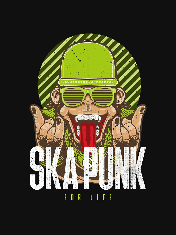 "Ska Punk Monkey" T-shirt for Sale by Speckatecka | Redbubble | ska ...