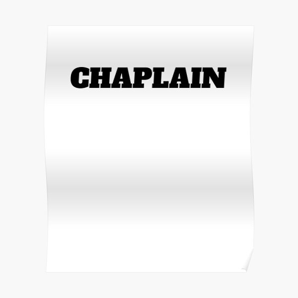 "Chaplain basic clergy text" Poster by Jeangel97 | Redbubble