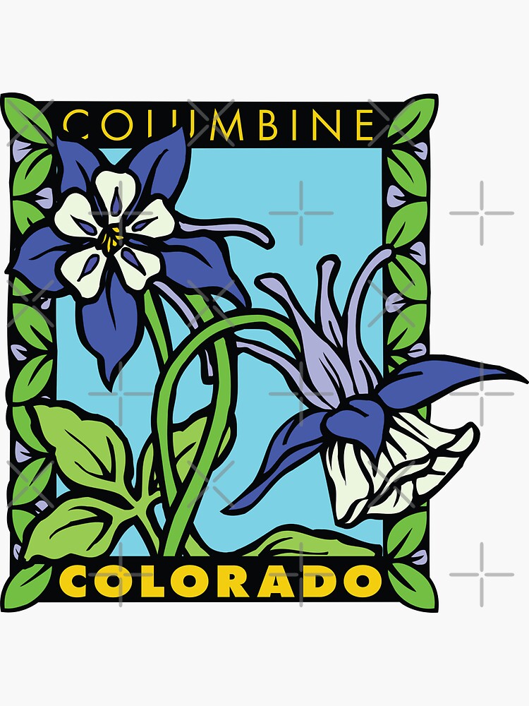 "Colorado State flower Columbine" Sticker for Sale by CosteO | Redbubble