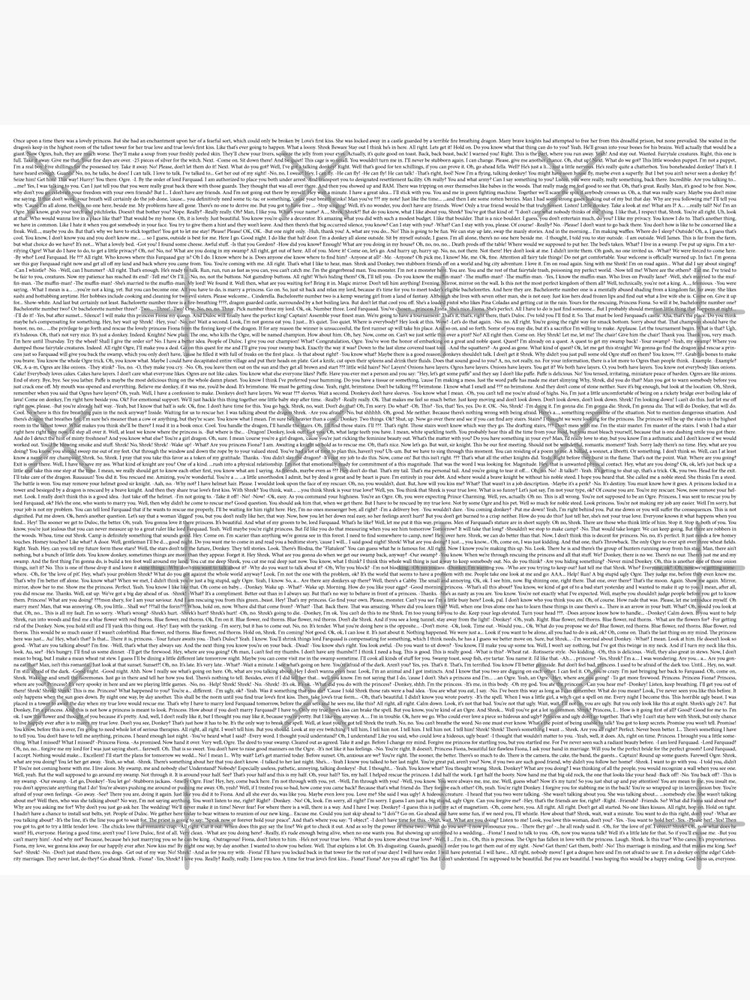 "entire shrek script classic" Poster by c0pypasta | Redbubble