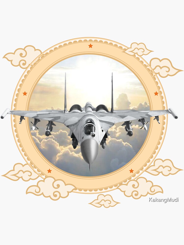"Sukhoi Jet Fighter " Sticker for Sale by KakangMudi | Redbubble