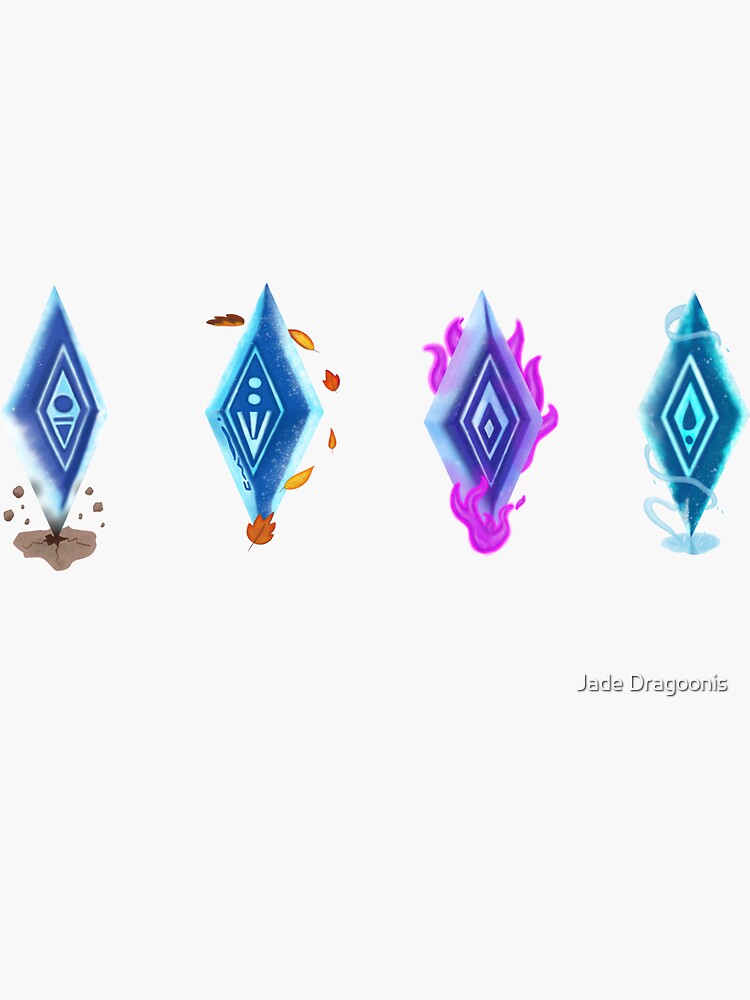 "Frozen Runes" Sticker for Sale by Jadetuk | Redbubble
