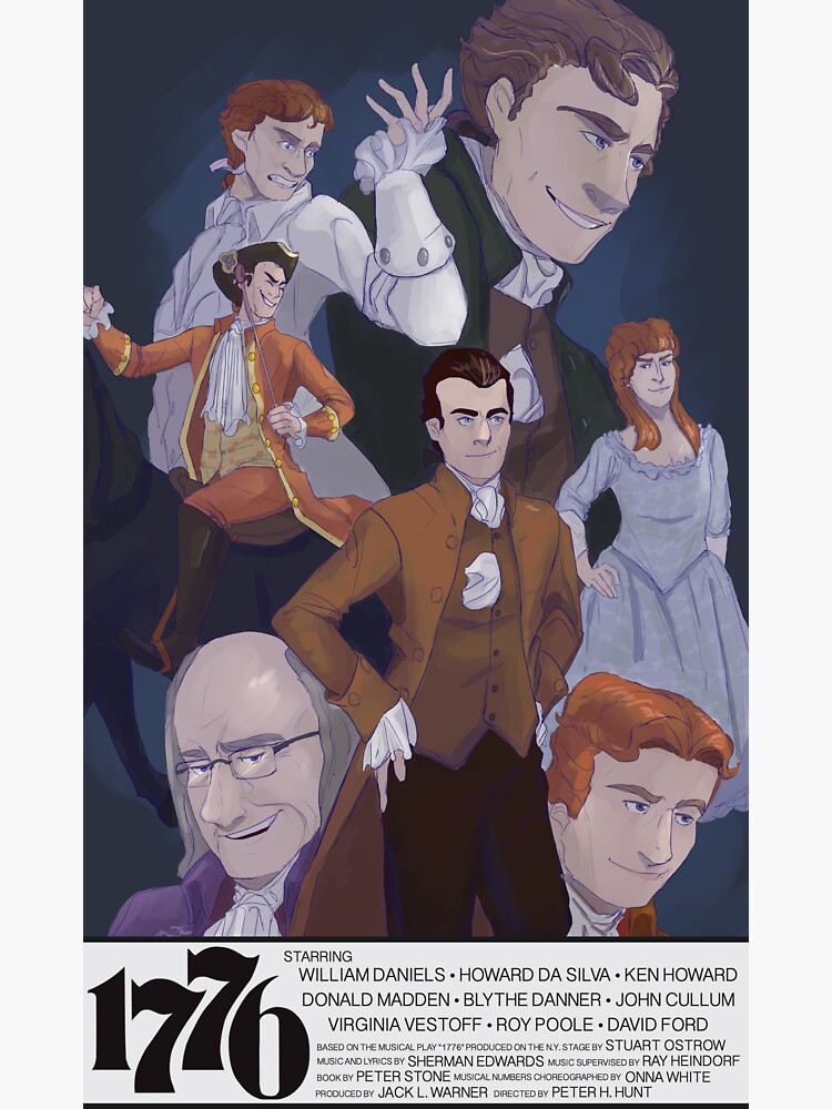 "1776 Movie Poster" Sticker for Sale by tinyrobespierre | Redbubble