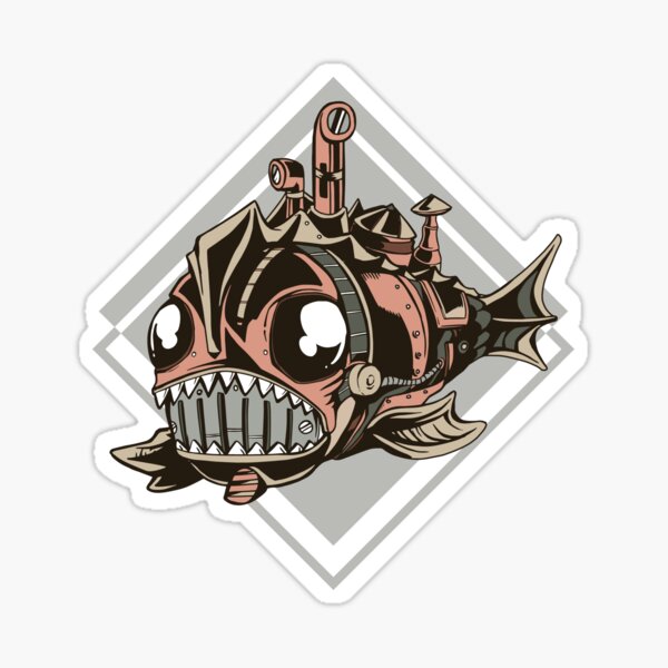 "Fish Pisces Water Robot Android Cyborg" Sticker for Sale by Dsigns ...