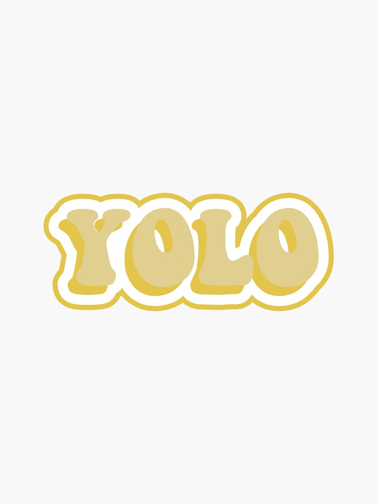 "YOLO sticker" Sticker by abbyyesssss | Redbubble