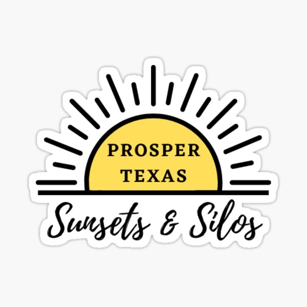 "Prosper Texas Sunsets & Silos" Sticker by itsgrantj | Redbubble