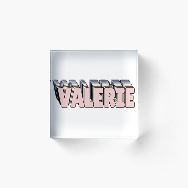 "Valerie Name" Acrylblock von ashleymanheim | Redbubble