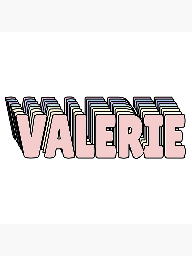 "Valerie Name" Acrylblock von ashleymanheim | Redbubble