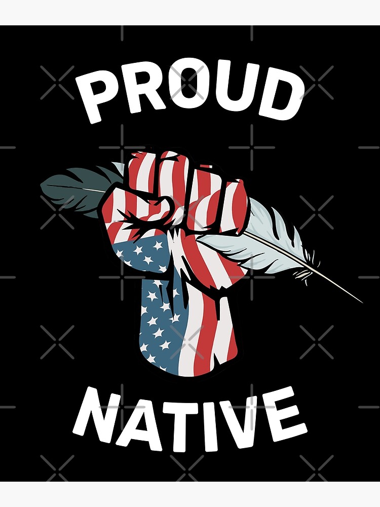 "Proud Native fist and feather design." Poster for Sale by ...