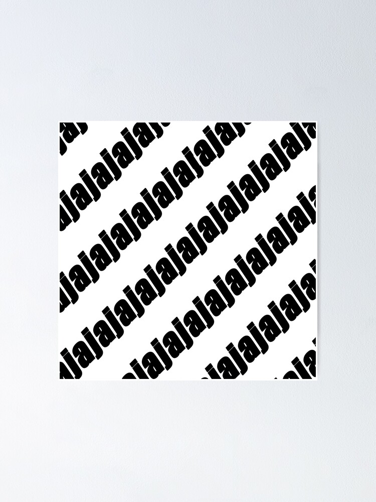 "jaja spanish laughing text in black" Poster for Sale by ...