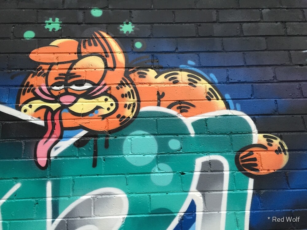 "Crazee Cats Graffiti: Garfield" by * Red Wolf | Redbubble