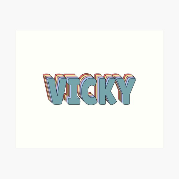 Vicky Name Logo
