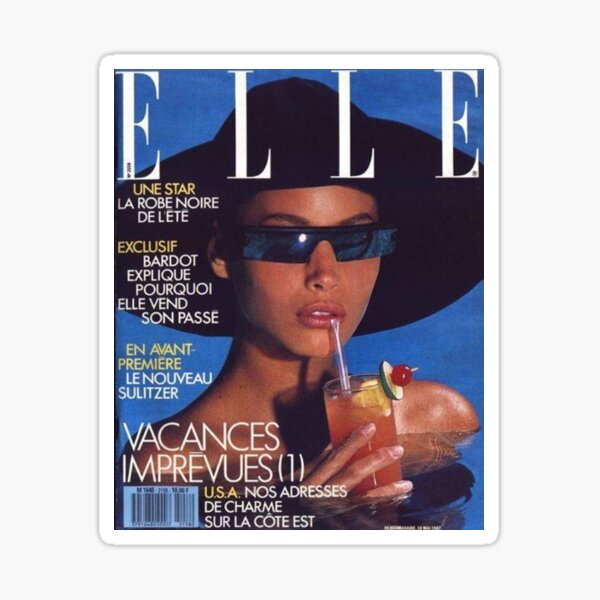 "vintage magazine aesthetic" Sticker for Sale by elinguinness | Redbubble