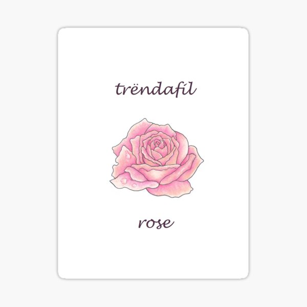 "Trendafil/ Albanian rose" Sticker for Sale by ArtaTheArtist | Redbubble